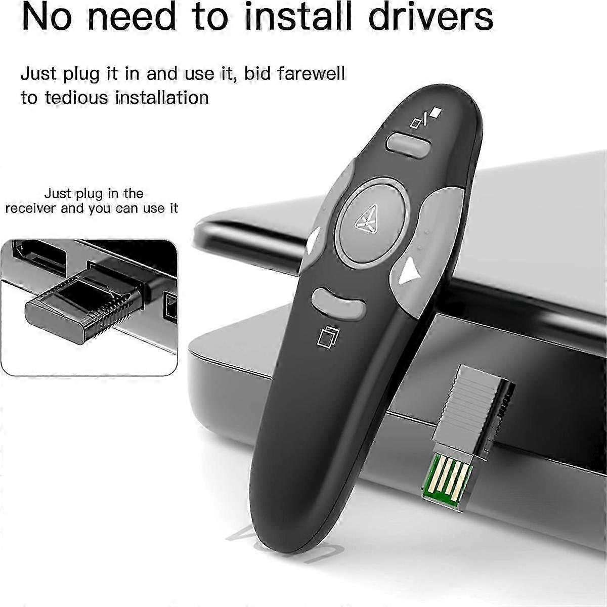Presentation Clicker Wireless Presenter Remote Clicker for PowerPoint ...