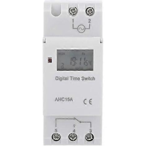 LCD Timer Weekly Electric Time Programmer Digital Timer Switch 15A(220V ...
