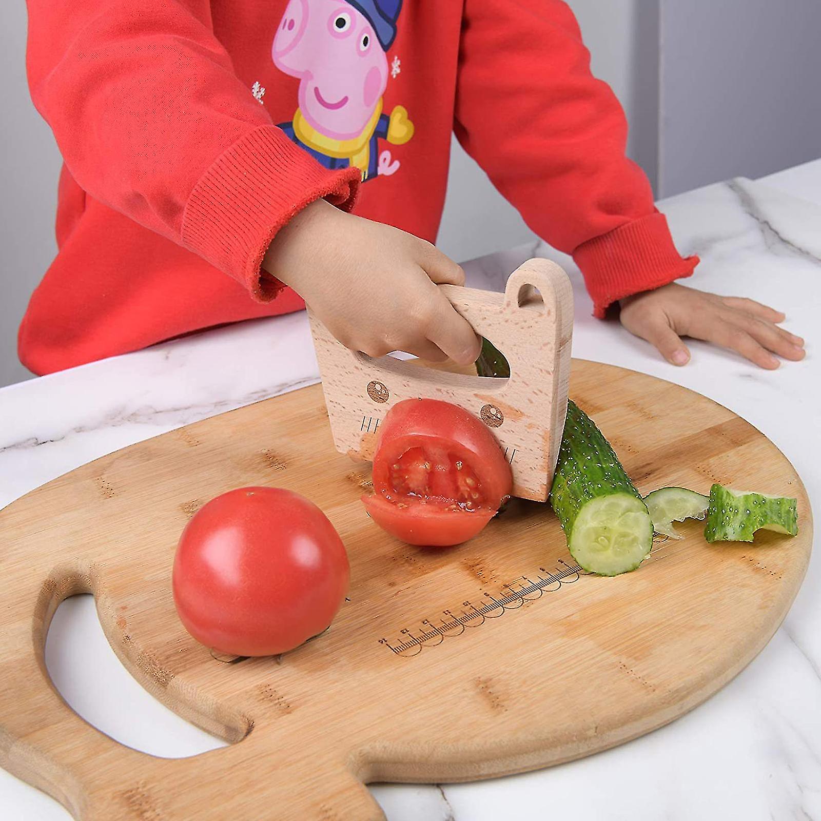 Wooden Knife Kids Cooking Toy Safe Knife Cutting Fruit Vegetable ...