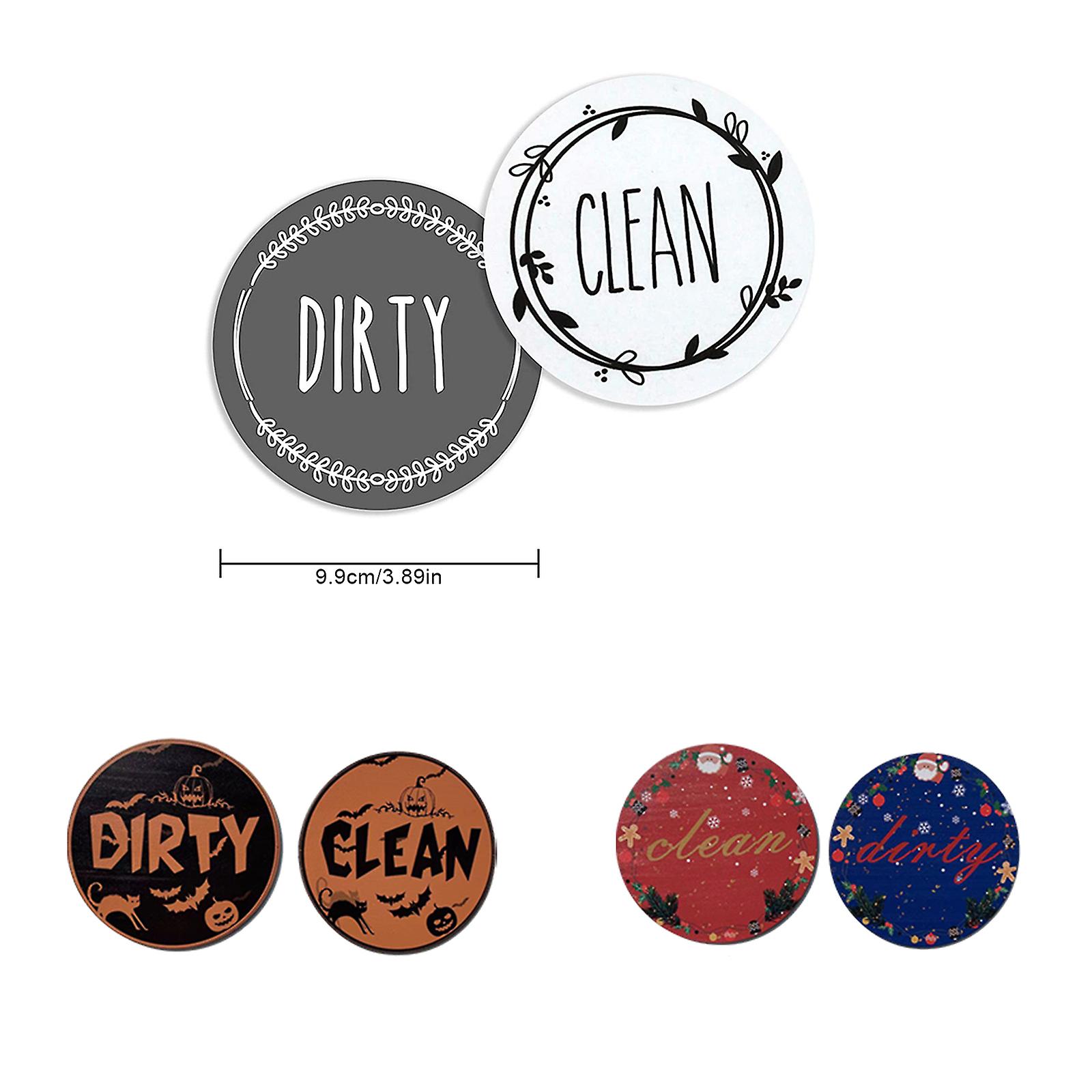 100% New,Clean Dirty Sign Dishwasher Magnet Non-Scratch Strong Magnetic ...