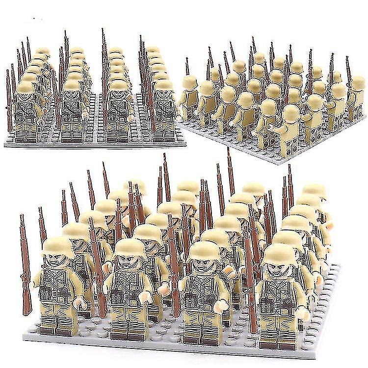 24 Pcs Figures Building Blocks - France German Soviet Us Uk Soldiers ...