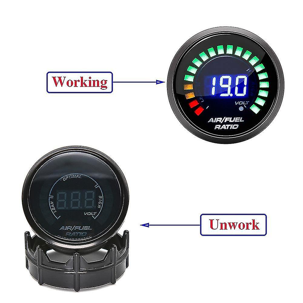 52mm Air Fuel Ratio Gauge Led Digital Display With Narrowband O2 Oxygen ...