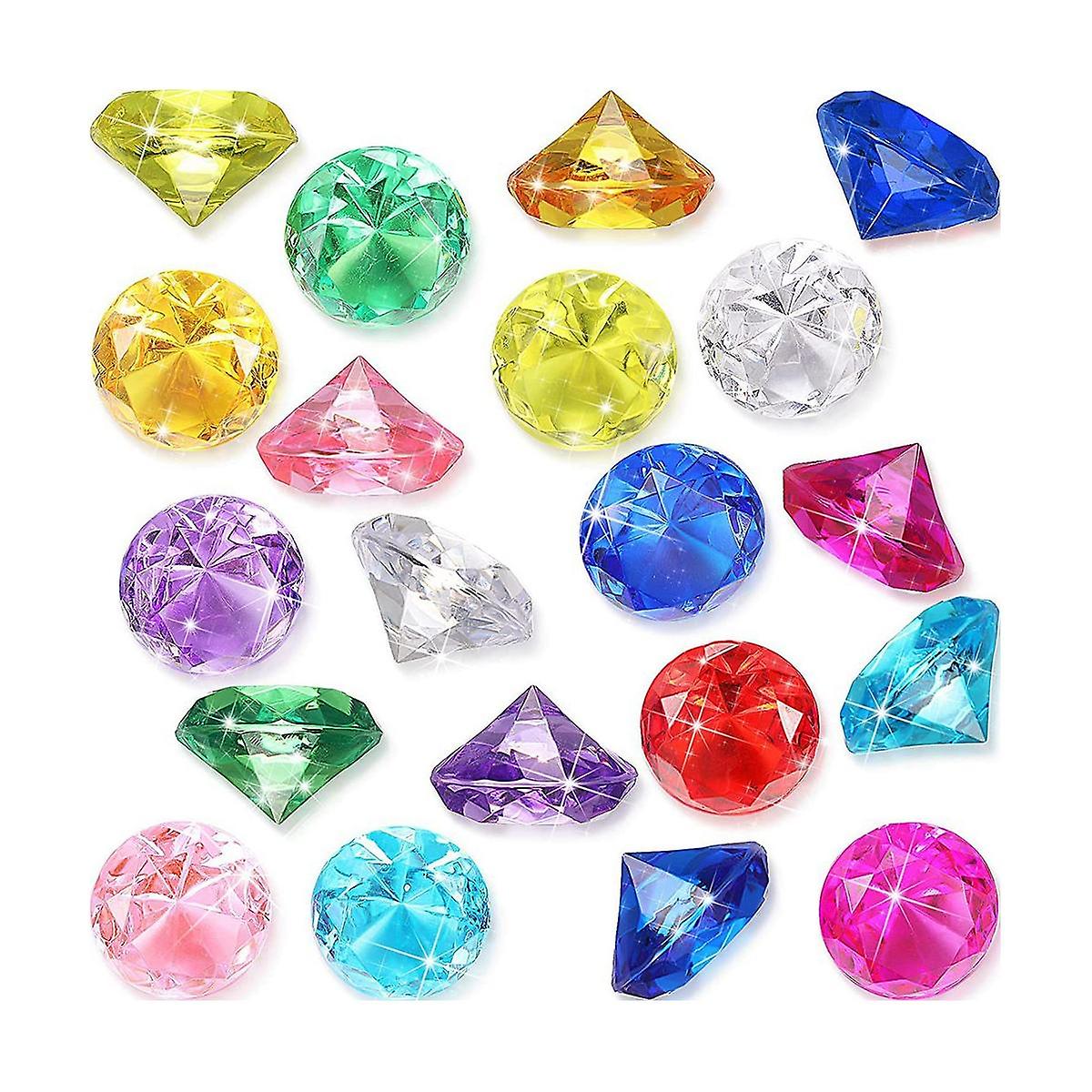 40pcs Diving Gem Pool Toys Include Colorful Diamonds Set Dive Toy ...