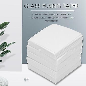 50 Sheets Ceramic Fiber Square Kiln Glass Fusing Paper Household ...