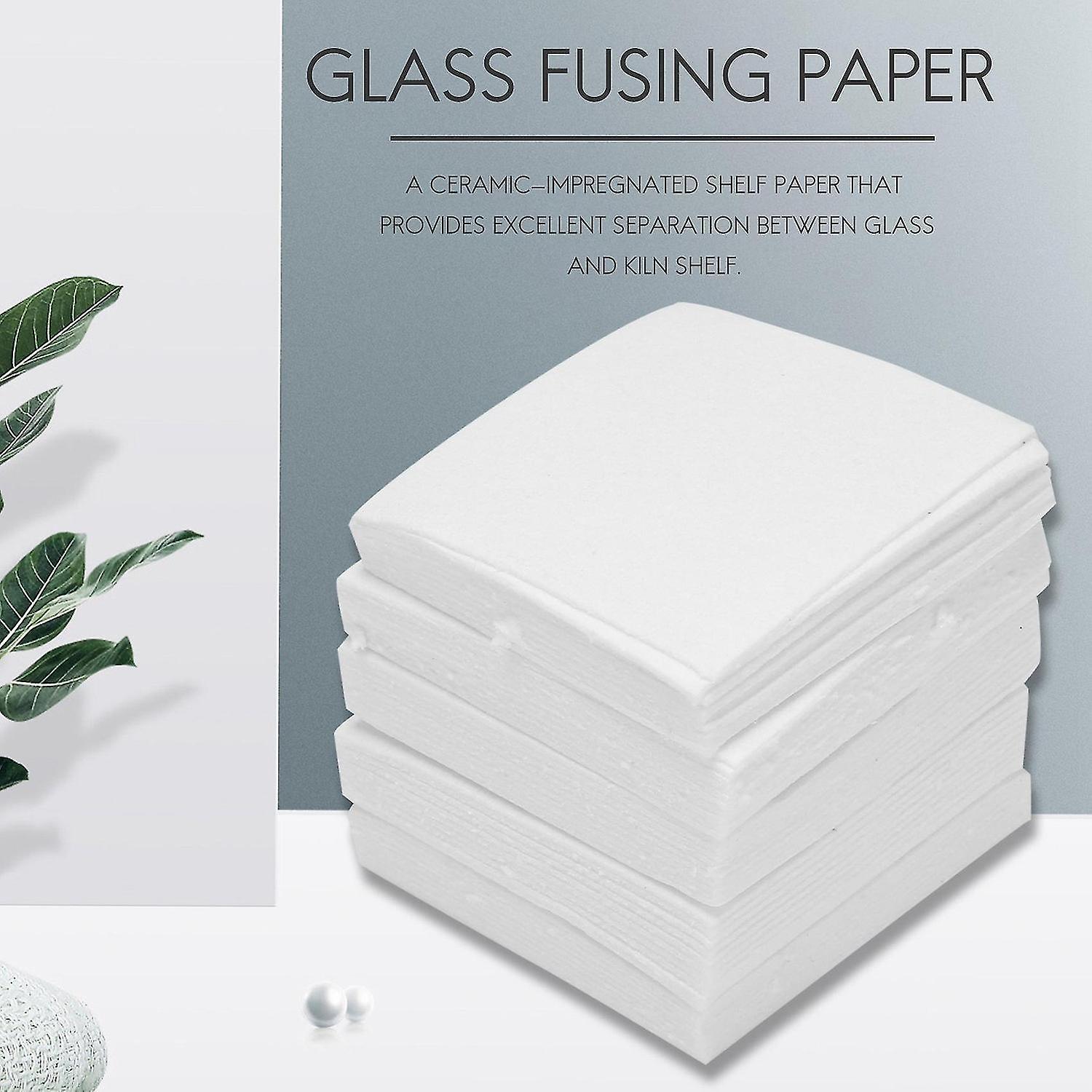 50 Sheets Ceramic Fiber Square Kiln Glass Fusing Paper Household ...