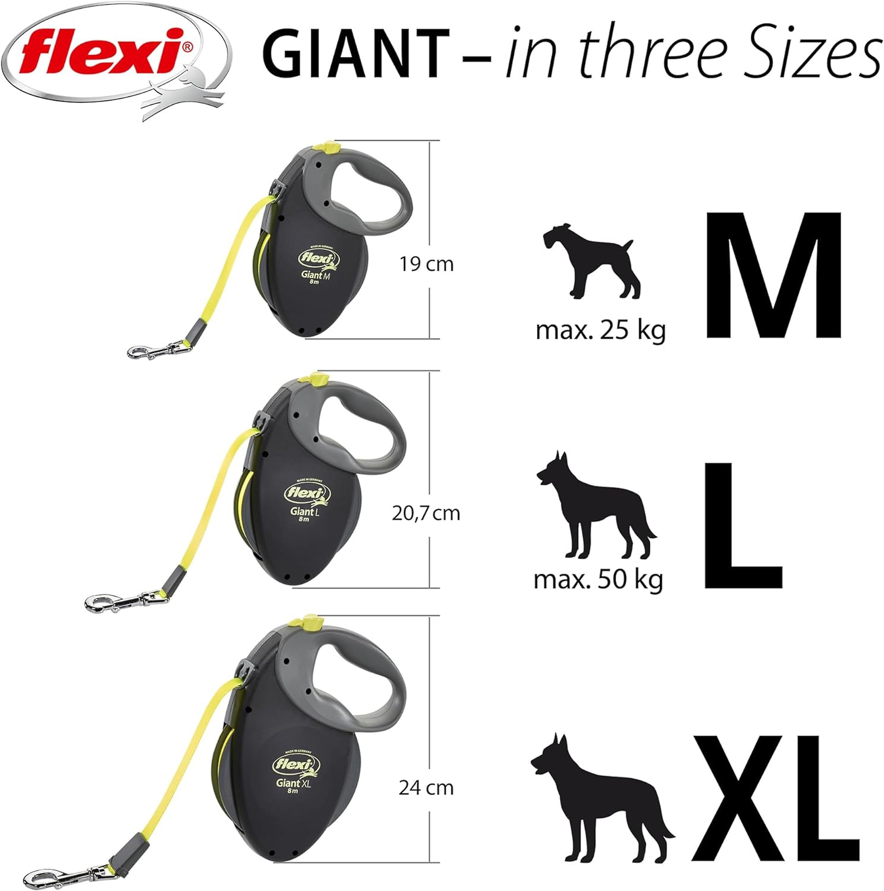 Flexi Retractable Giant Professional Dog Leash 10m, L Size Dog Leash ...