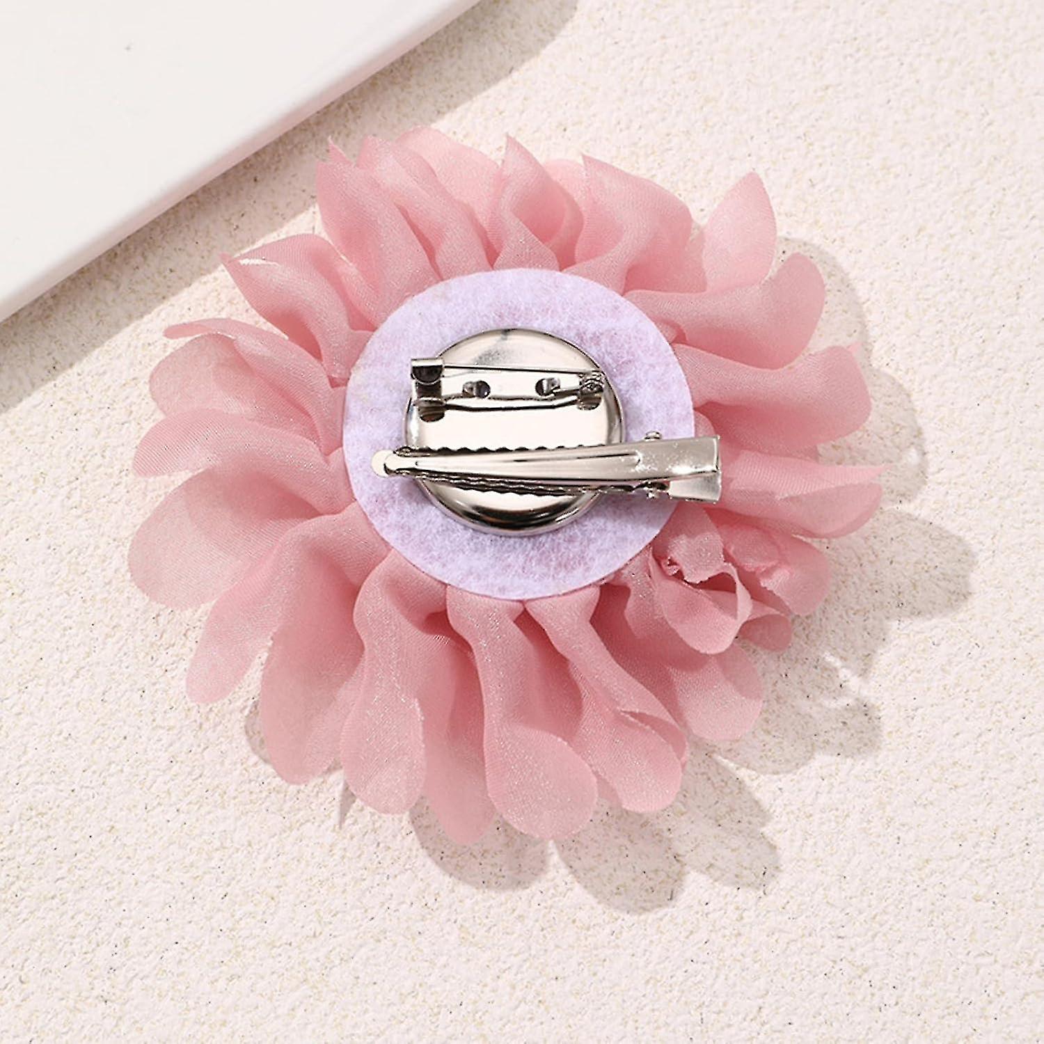 Elegant Camellia Shape Brooch Stylish Flower Shaped Breastpin Chiffon ...