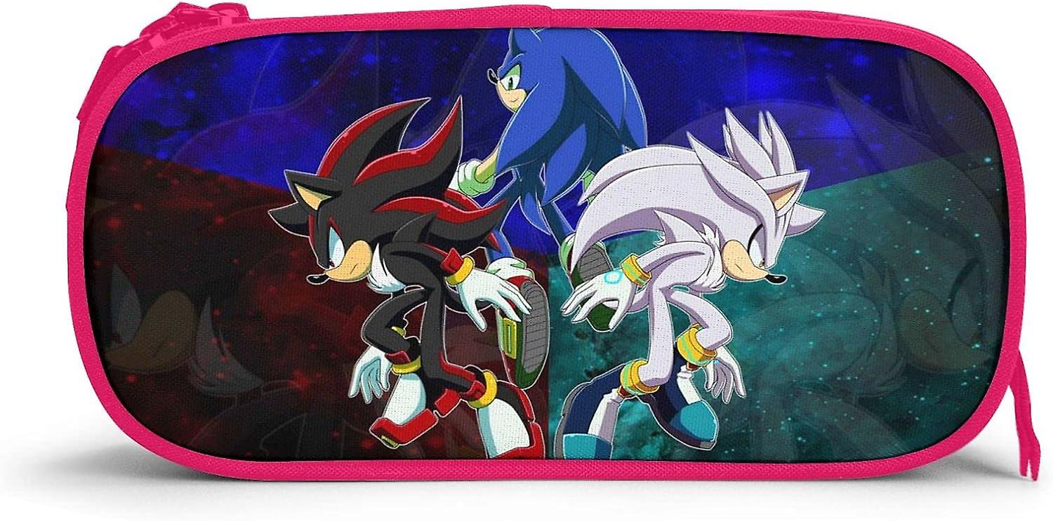 Sonic Vs Shadow Pencil Pen Case Wide-Opening Pencil Pouch Pen Bag with ...