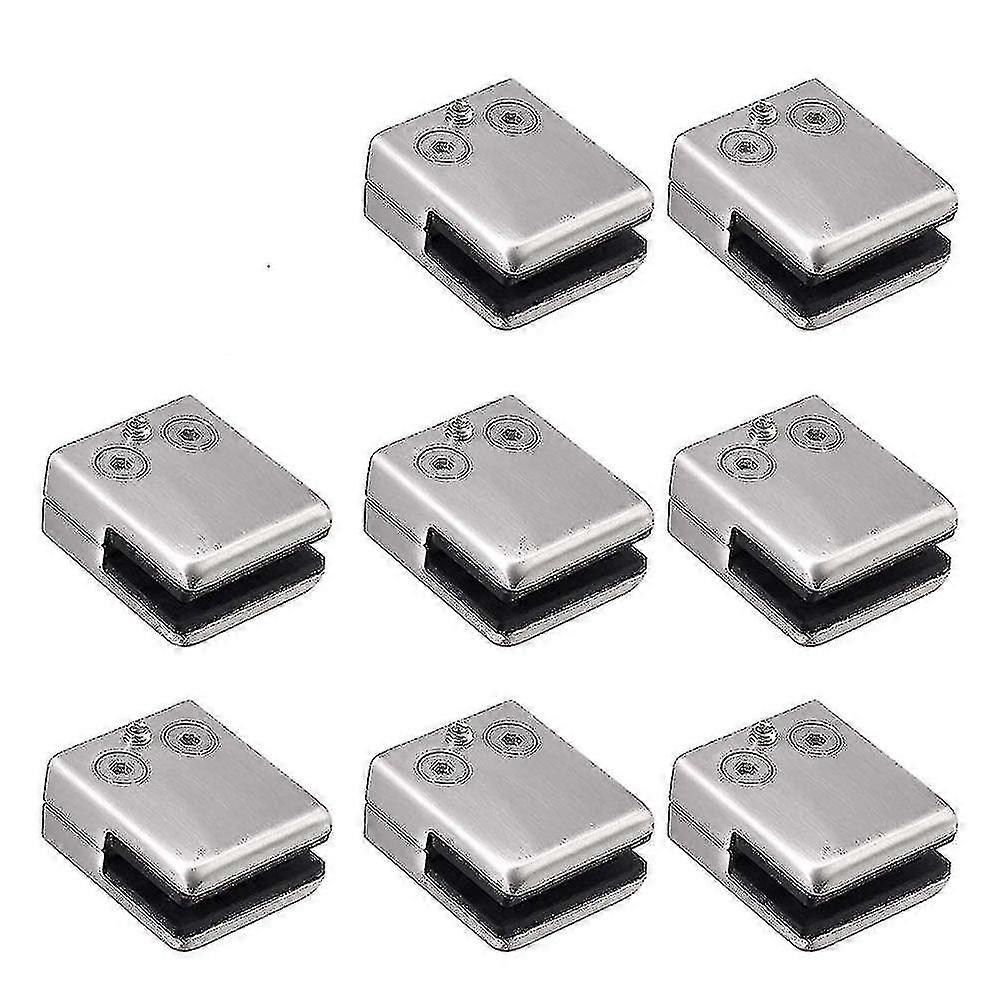 Glass Clamp, 8 Pack Stainless Steel Square Clamp 8-10mm Glass Clip ...