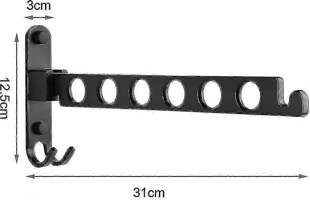 Wall-mounted Rack, Wall-mounted Clothes Rack Rack, 90-degree Rotating ...