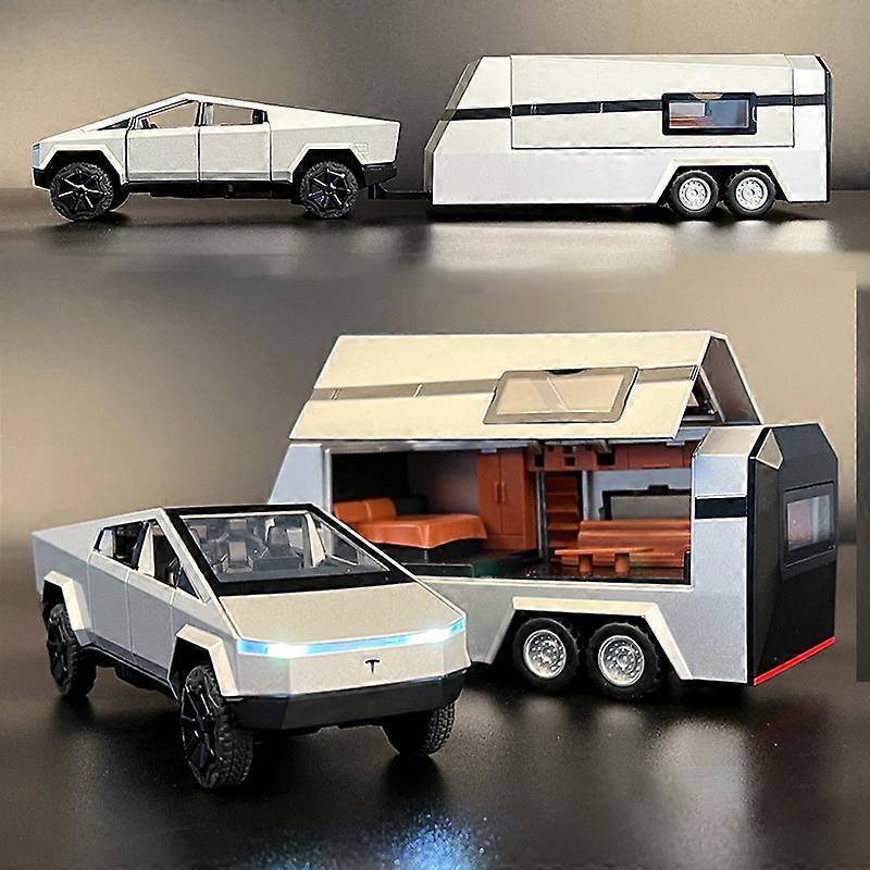 1:32 Cybertruck Model Y Trailer Car Alloy Diecasts & Toy Vehicles Metal ...