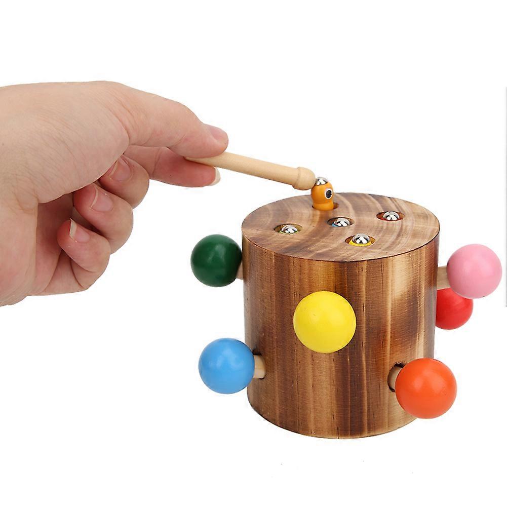 Mushroom Catch Worm Game Magnetic Wooden Toys Blocks for Kids Learning ...