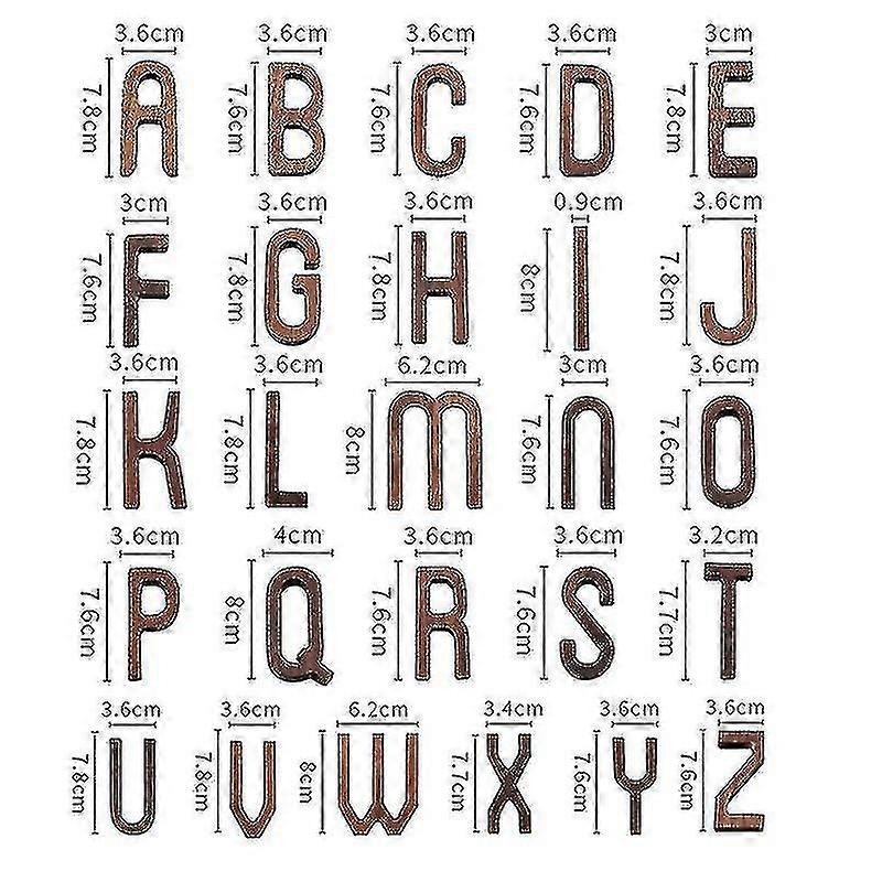 Black Walnut Wood Letters And Numbers 8cm High | Fruugo UK