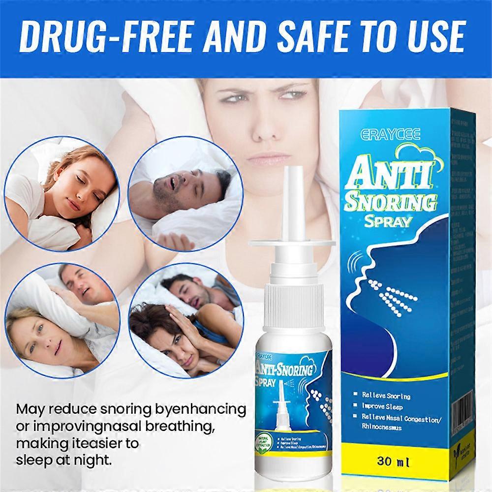 3Pcs 30ML Anti Snoring Spray Stop Snore Throat Relief Sleeping Easier ...