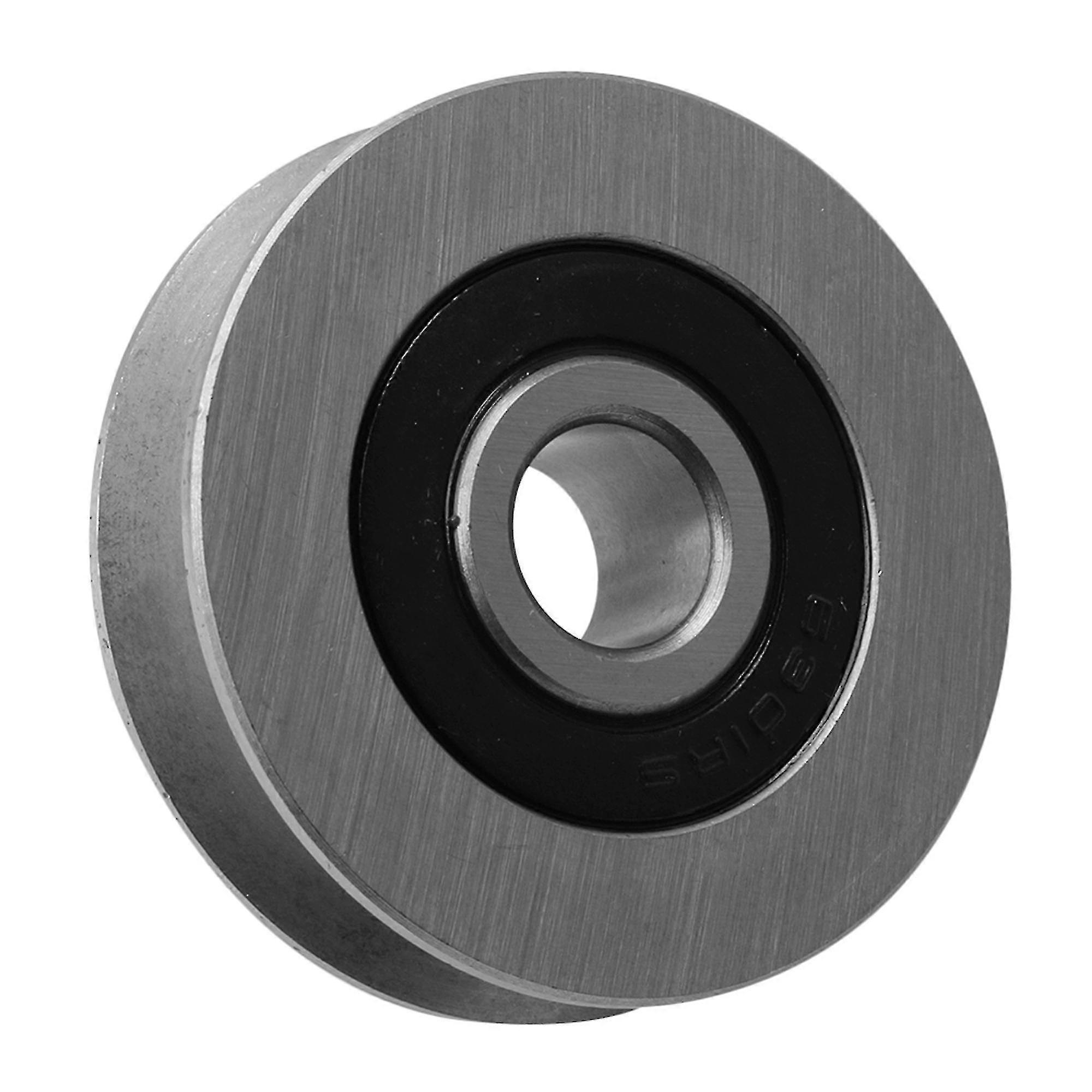 4x Industrial U-shape Groove Wheel Bearing Steel Bearing Cable Pulley ...