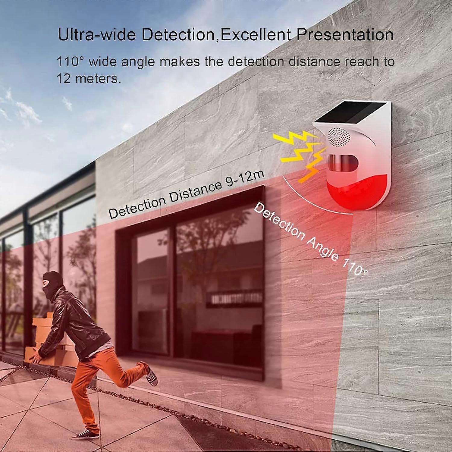 Solar Motion Detector, Outdoor Motion Detector, Wireless Infrared ...