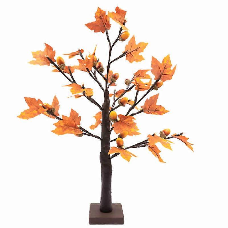 Fall Maple Tree Battery Operated Light Up Artificial Pumpkins Maple ...