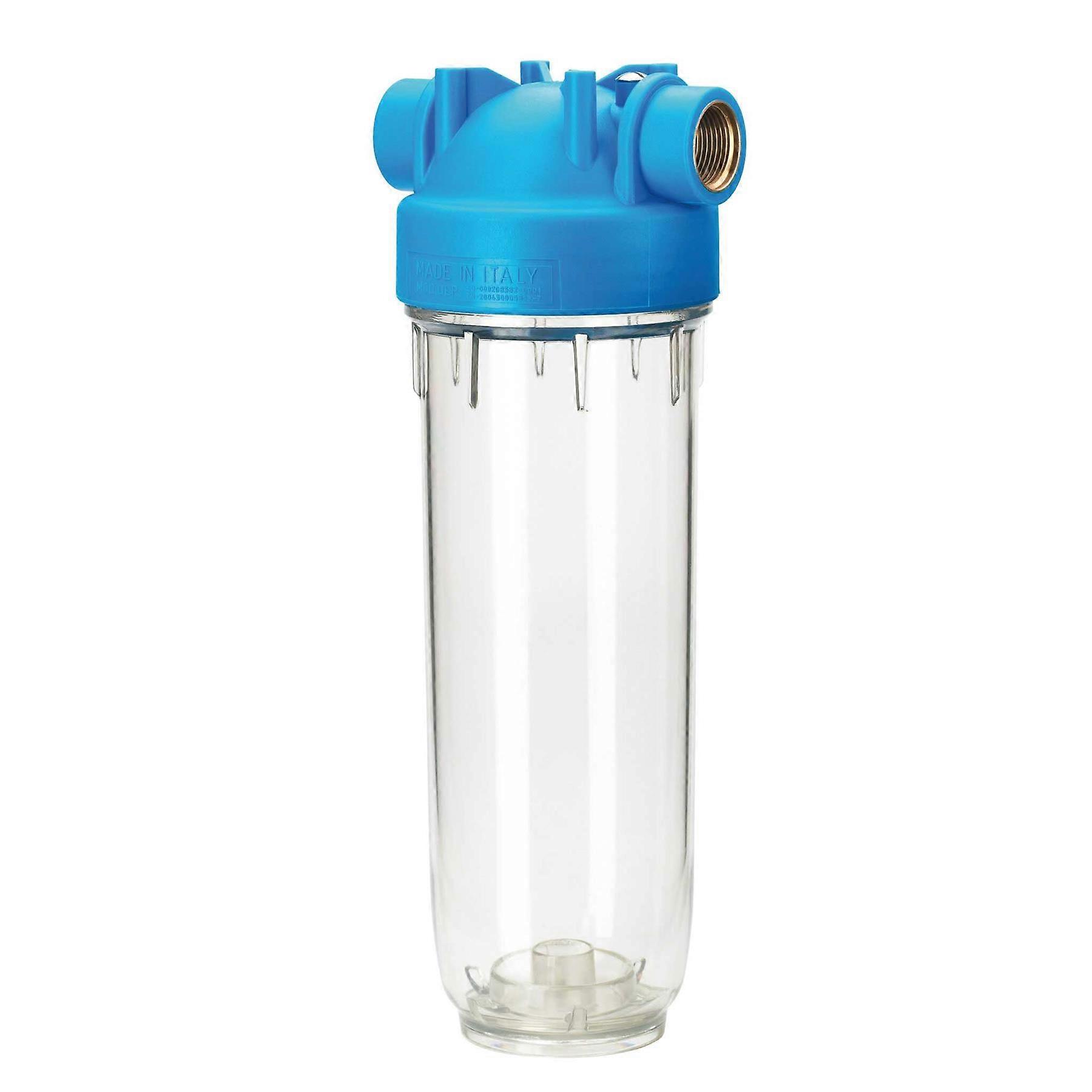 1 Stage 10" Inline Water Filter System Housing 1" Ports With Wall ...