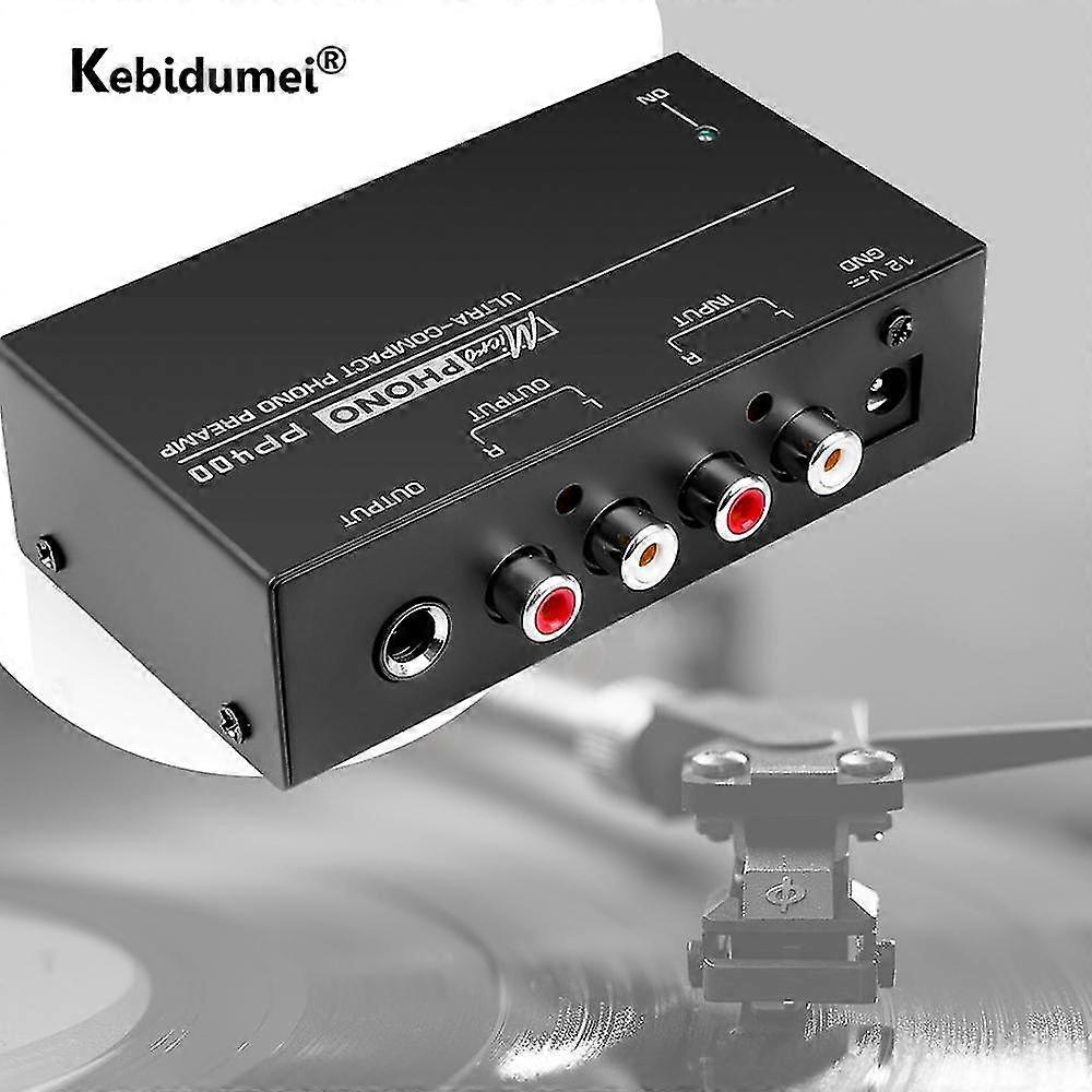 Ultrakompakt Phono Preamp Förförstärkare med Rca Ingång & Utgång 1/4 ...