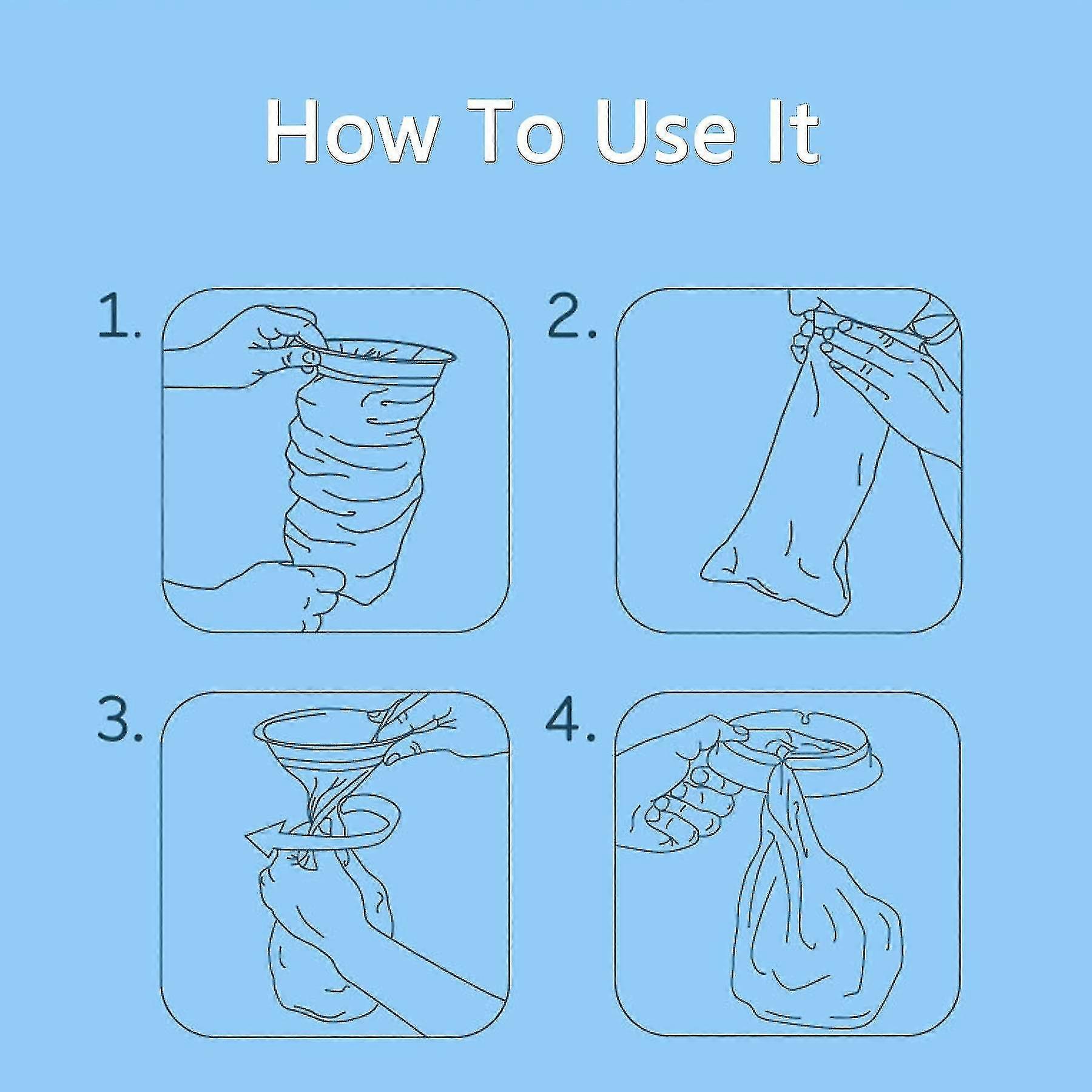 50 Pcs 1000 Ml Spit Bags, Vomit Bags, Poop Bags With Ring For Travel ...