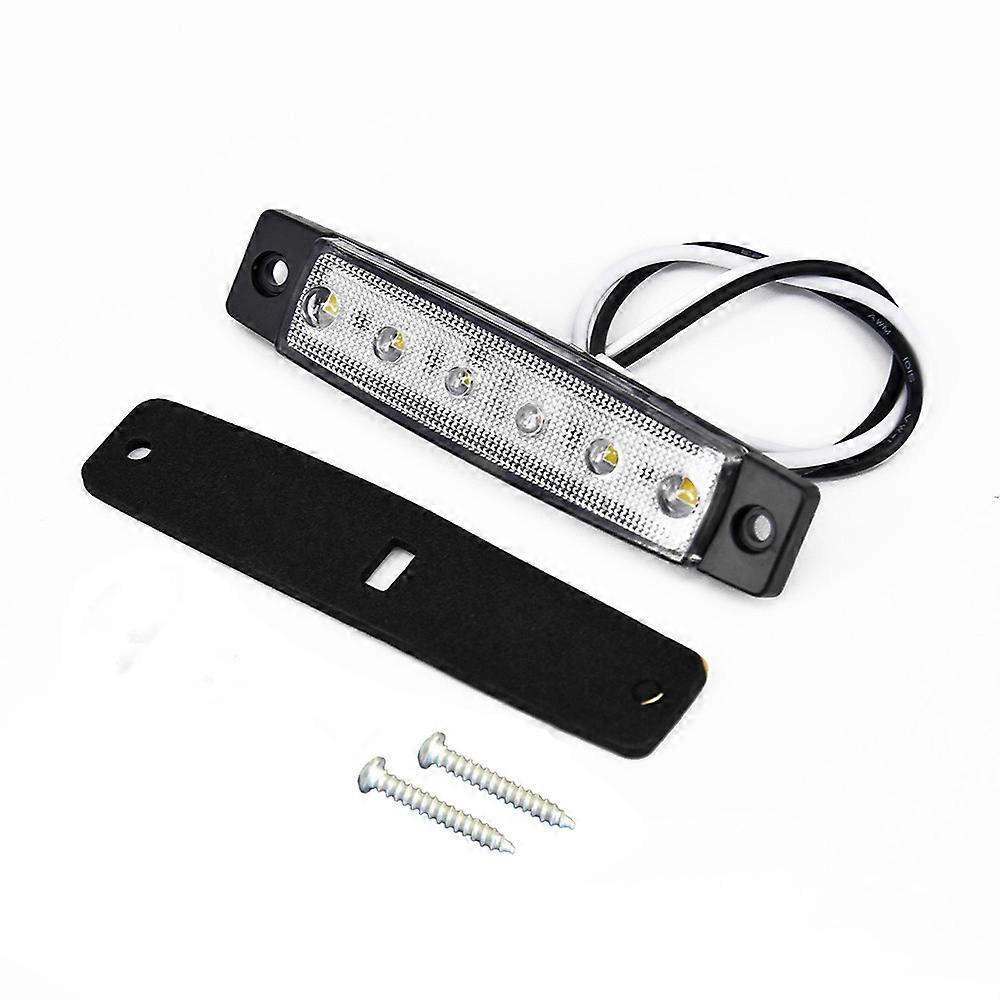 External Car Lights Side Marker Lamps White 12V 6 LED For Trailer Truck ...