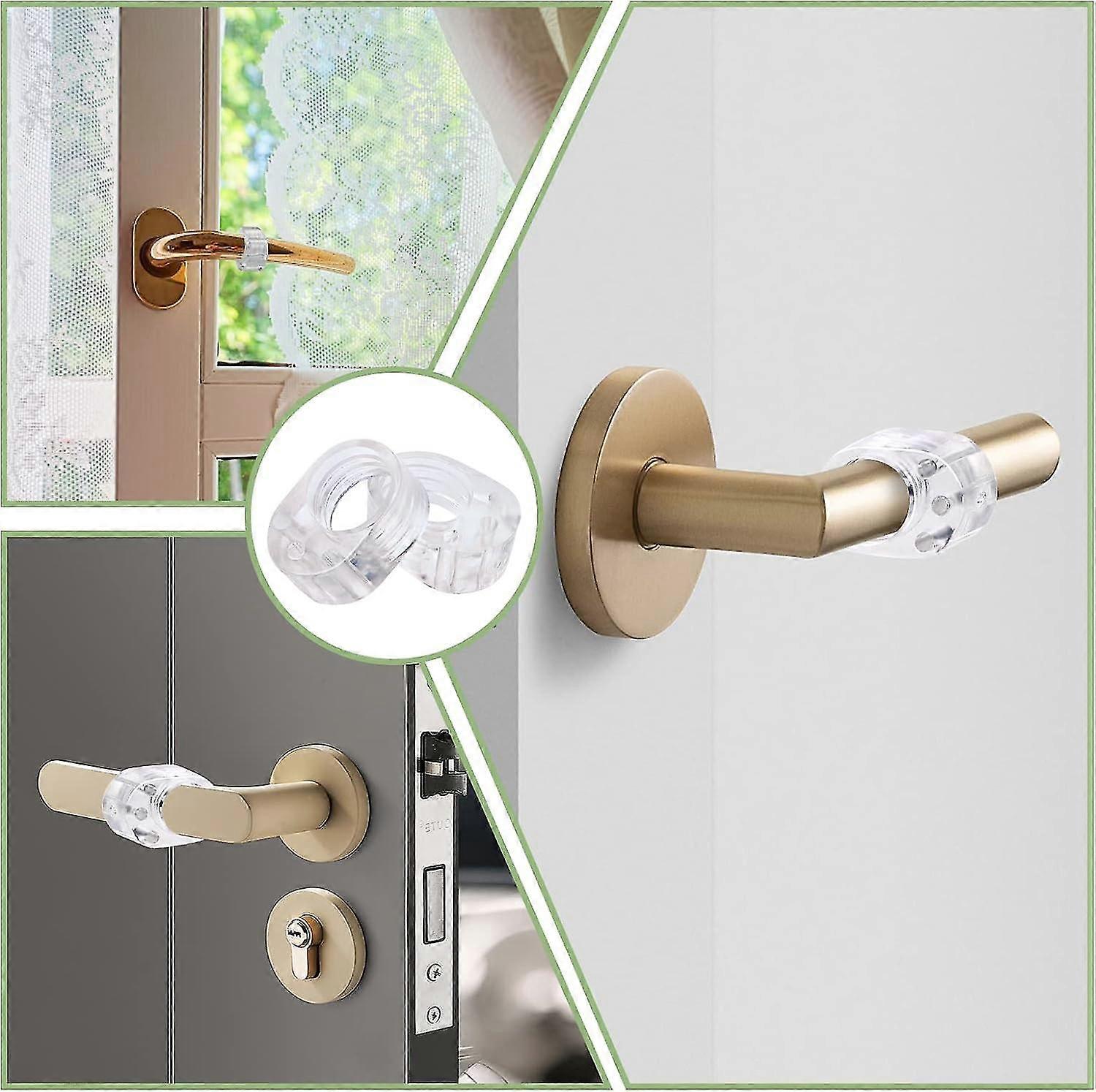 12 Pieces Silicone Door Anti-door Handle Protection Wall Door And ...