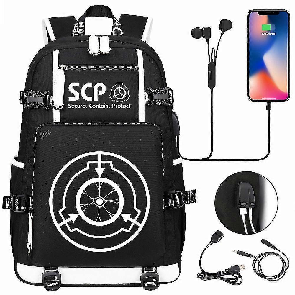 Scp Foundation Black Backpack - Cartoon School Bags For Teenage Kids ...