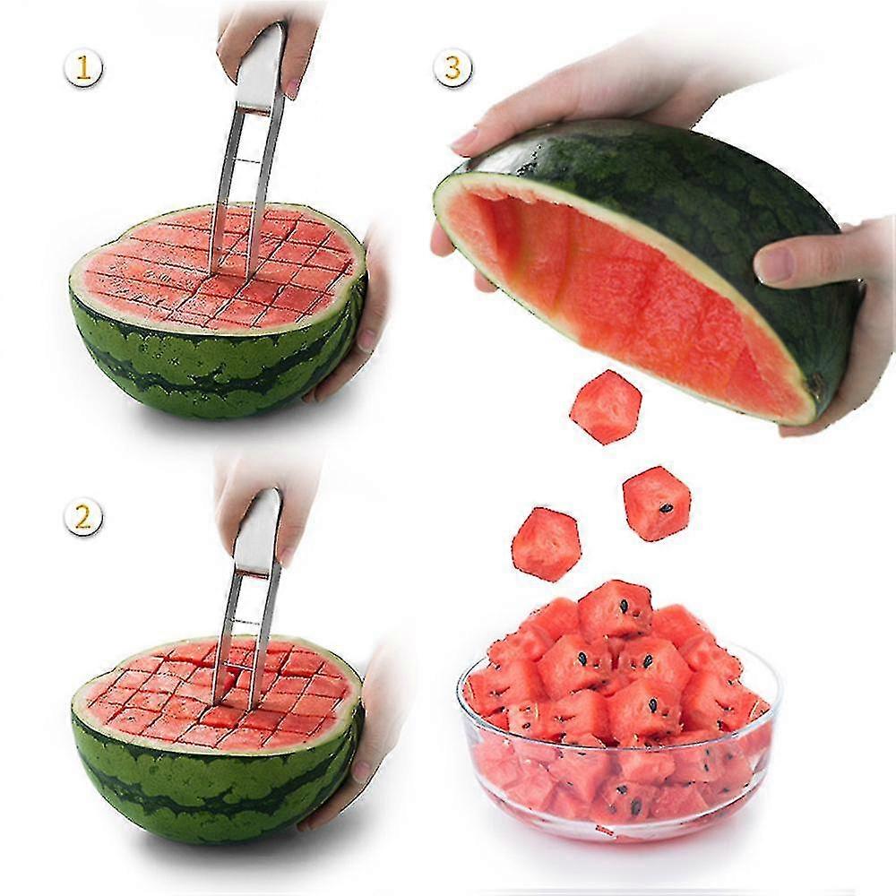 Kitchen Tools Watermelon Cutter Slicer,stainless Steel Watermelon Cube ...