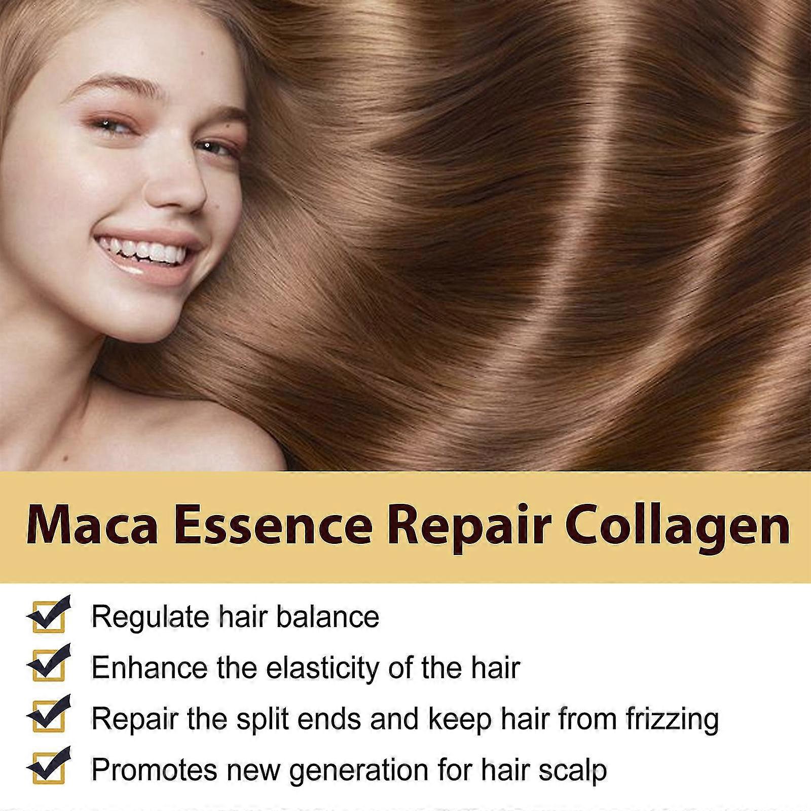 Collagen Hair Treatment, Collagen Hair Mask, 100g Deep Repair Conditioning Maca Collagen Hair ...
