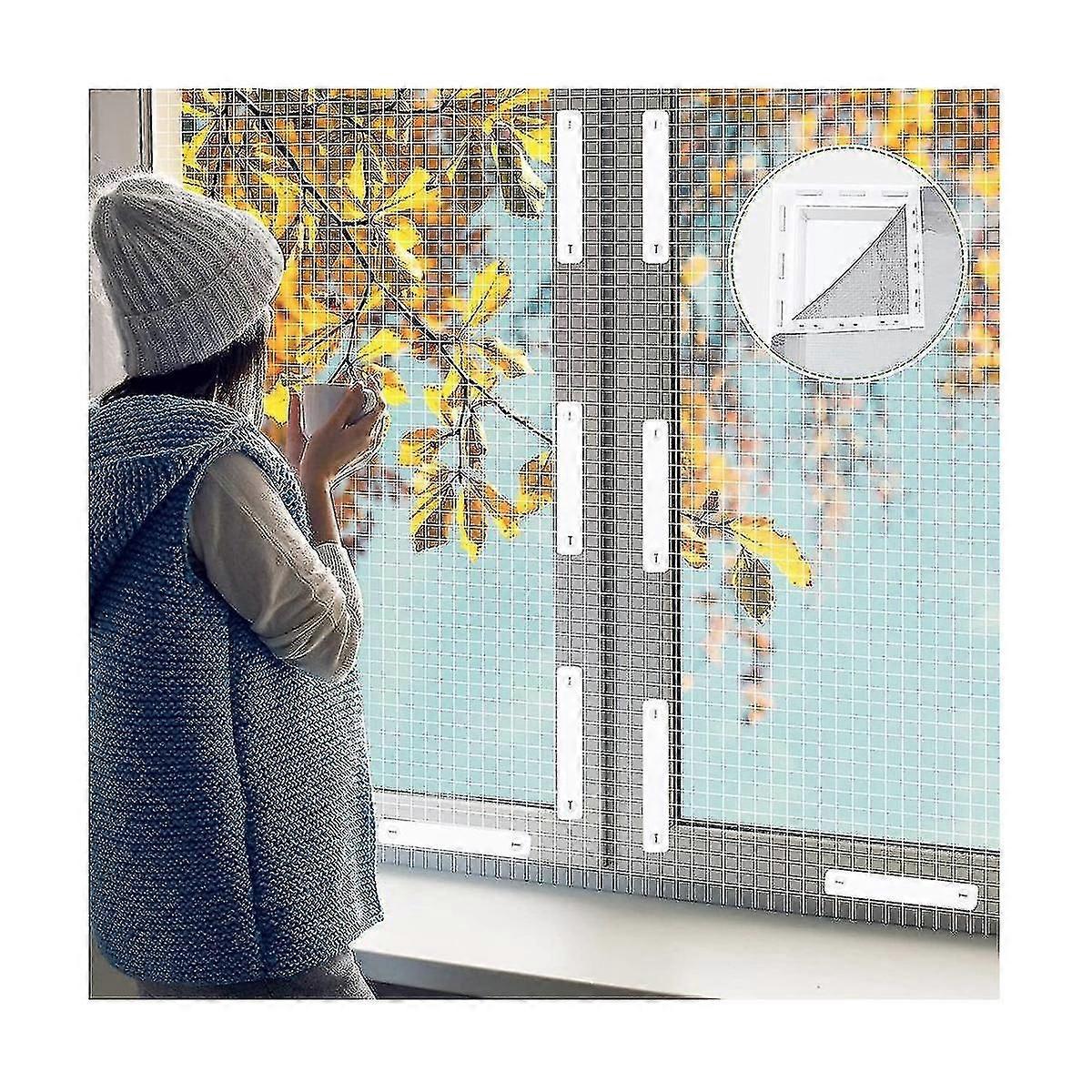 16 Pieces Self-adhesive Fly Screen Window Magnet, Magnets Insect Screen ...