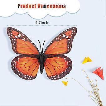 Wekity 24 Pieces 4.7 Inch Halloween Butterfly Wall Decor Artificial ...