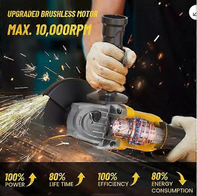 Cordless Angle Grinder Brushless Motors Metal Grinder New For Dewalt ...