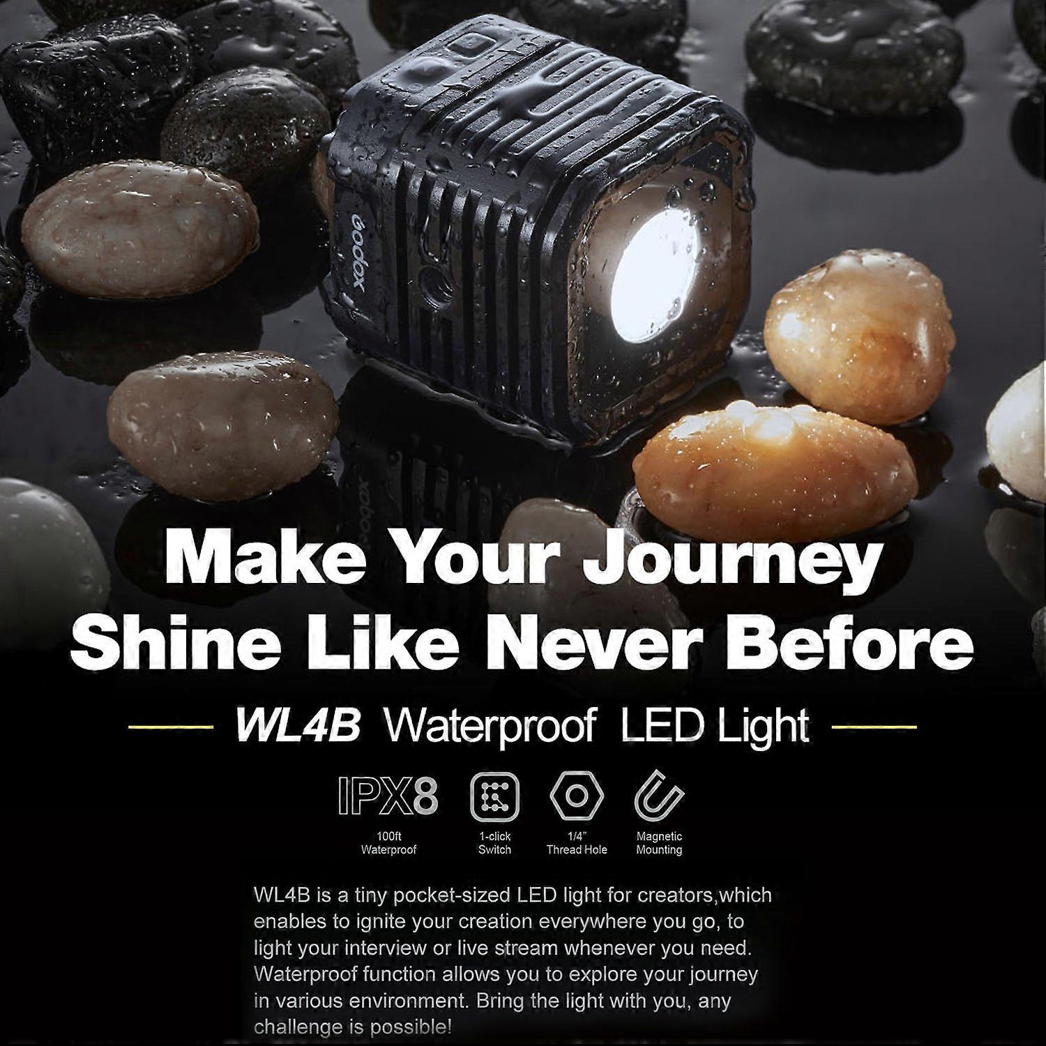 Godox WL4B IPX8 30M Waterproof LED Photography Light Color Temperature ...