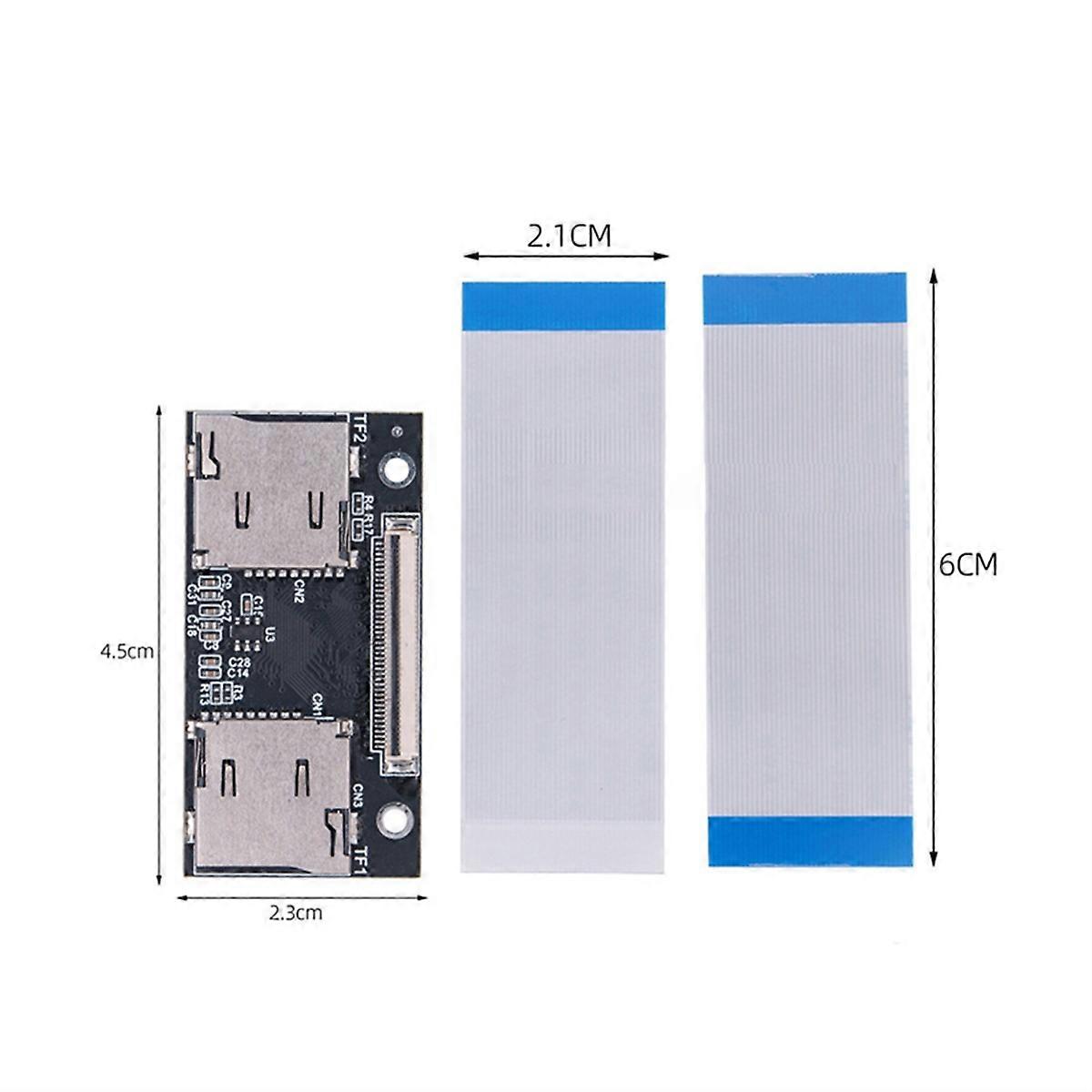 TF Adapter Card Dual TF Card to CE Anti-Interference Connection Card Suitable for Computer and ...