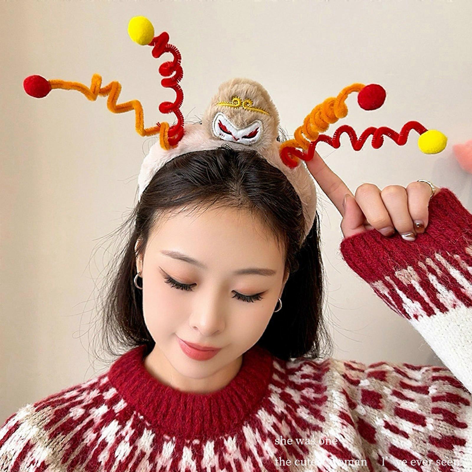 Monkeys Headbands Soft Plush Celebrations Headdress Funny Shape ...