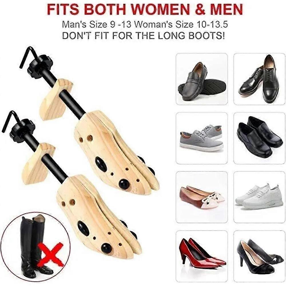 Wooden Shoe Stretcher Adjustable Length Width Boots Expander Shoes ...