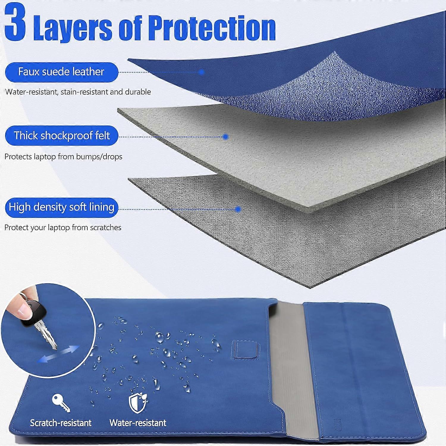 15 Inch Laptop Sleeve with Stand for MacBook Air 15 M4, MacBook Pro 15 ...