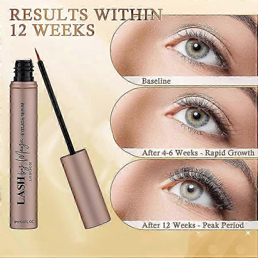 3ml Eyelash Growth Serum Lengthen Thicken Volumize Eyelashes Curl ...