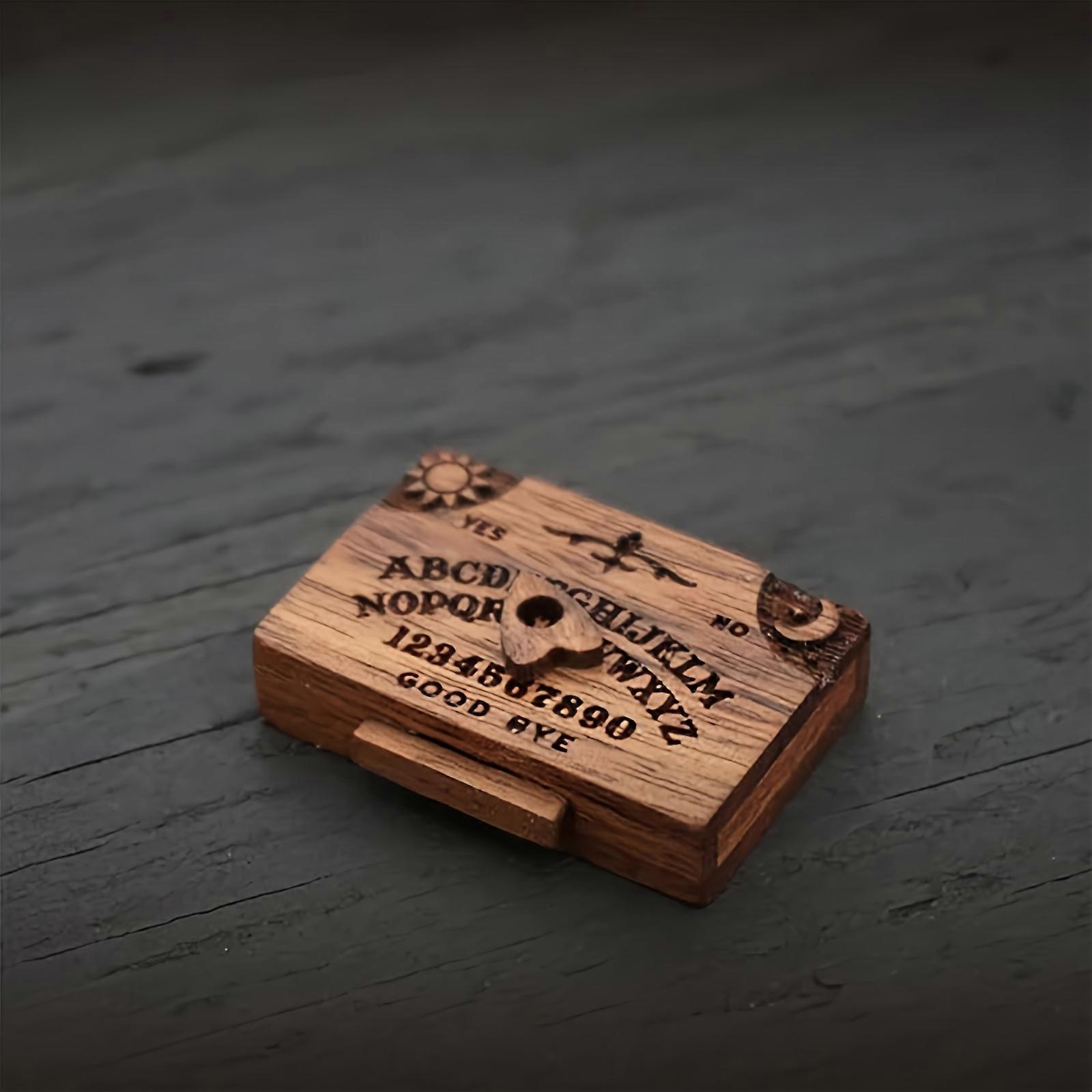 Mini Ouija Board With Drawer Wooden Miniature Spirit Board Miniatures ...