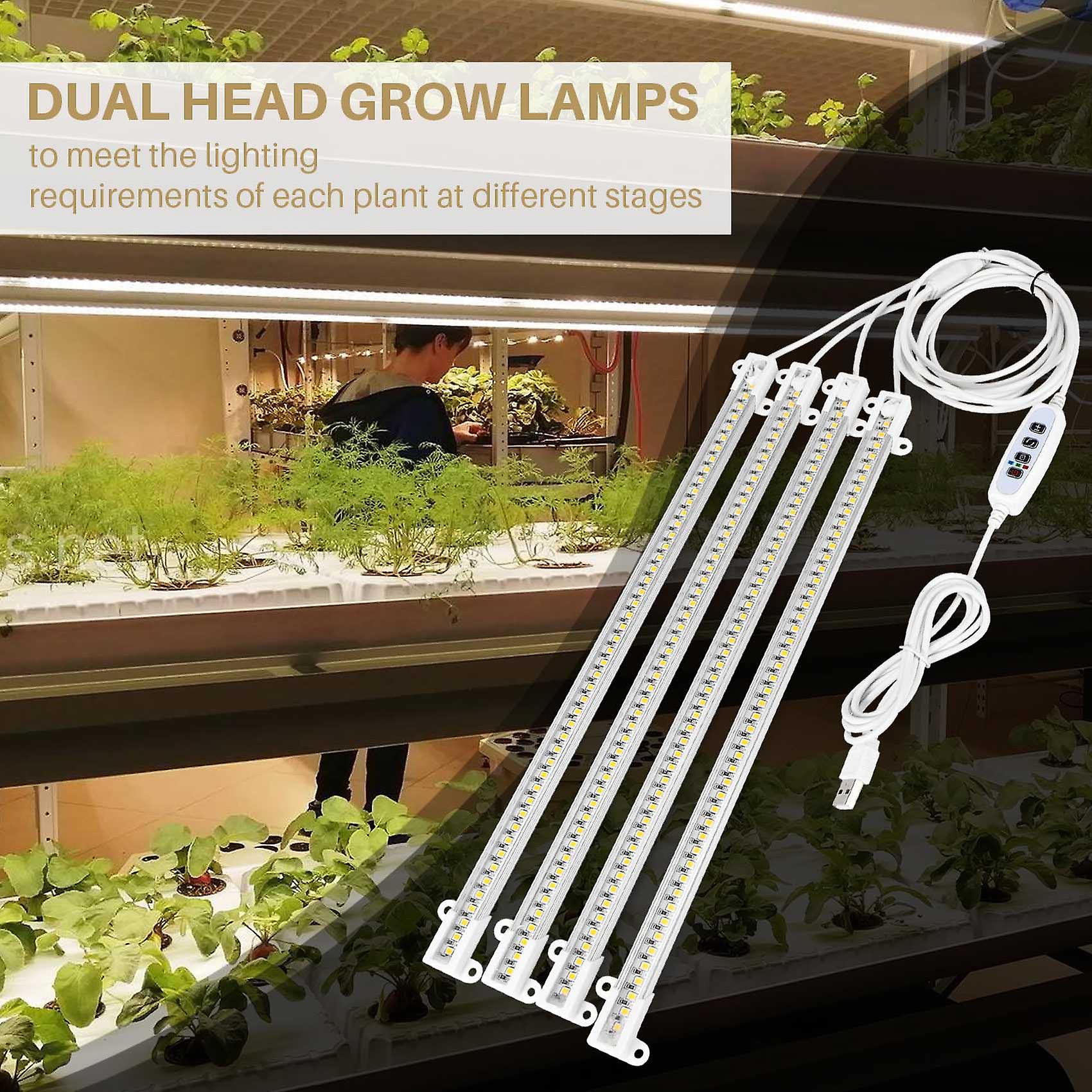 LED Plant Grow Light Strips, Full Spectrum Grow Lights for Indoor Plants with Auto On/Off 3/9 ...