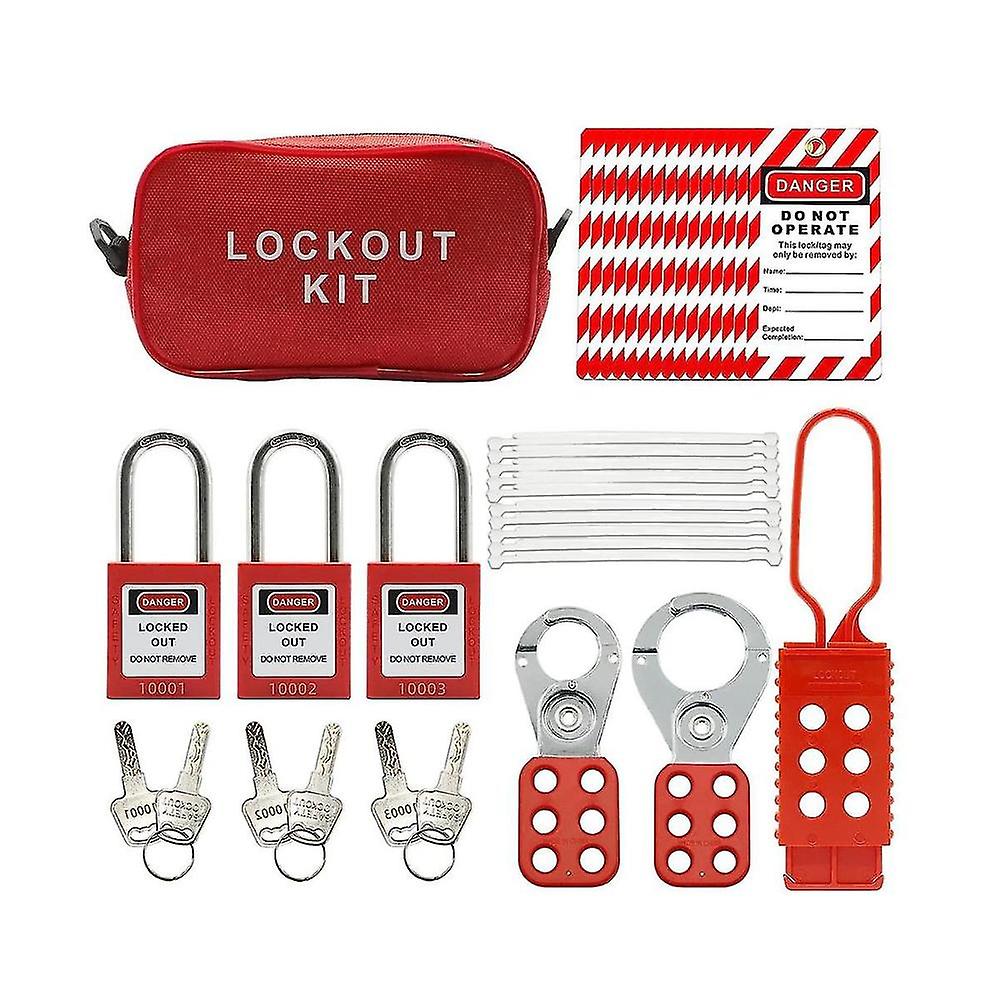 Lockout Tagout Kit -lockout Tagout Tag, Nylon Tie, Nylon Storage Bag ...