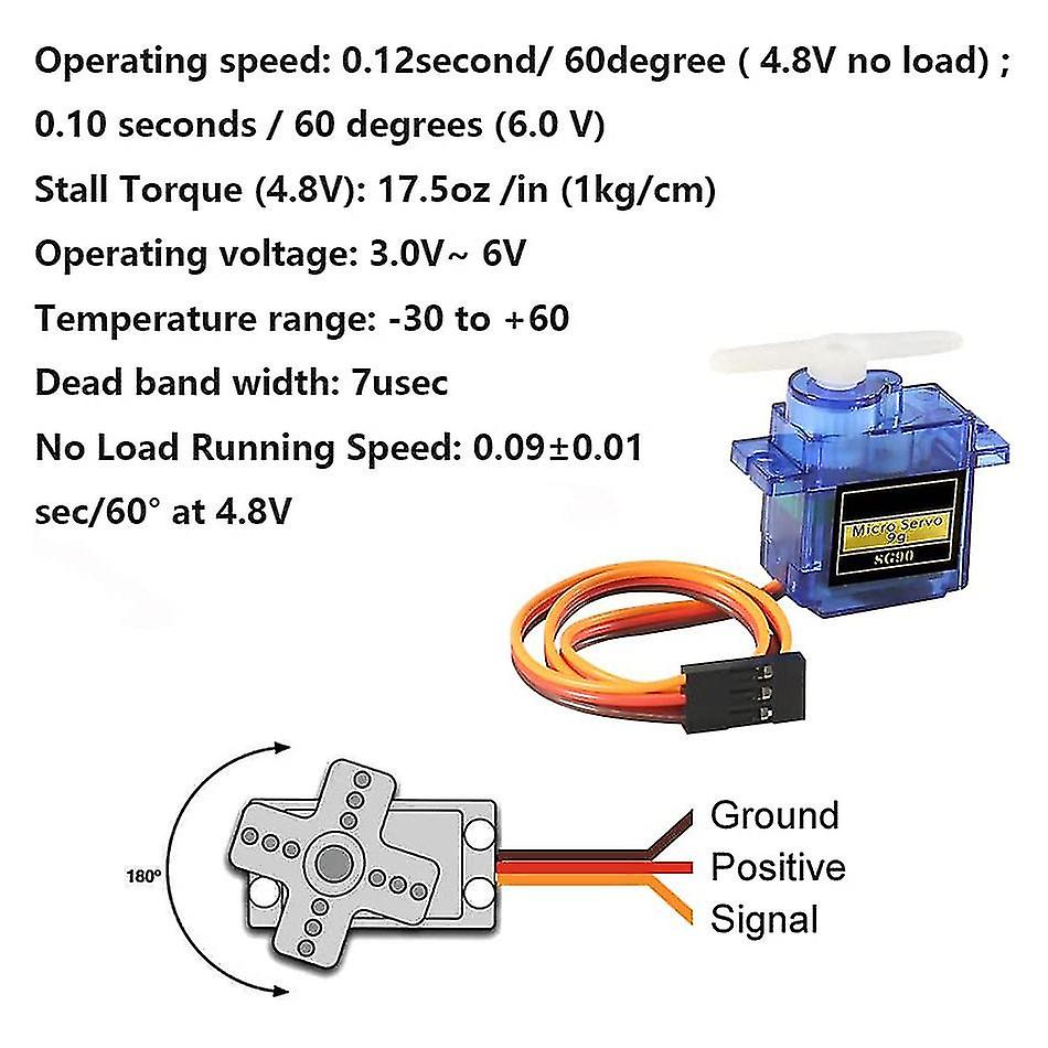 Sg90 Micro Servo Motor Mini Servo Sg90 9g Servo Kit For Rc Helicopter ...