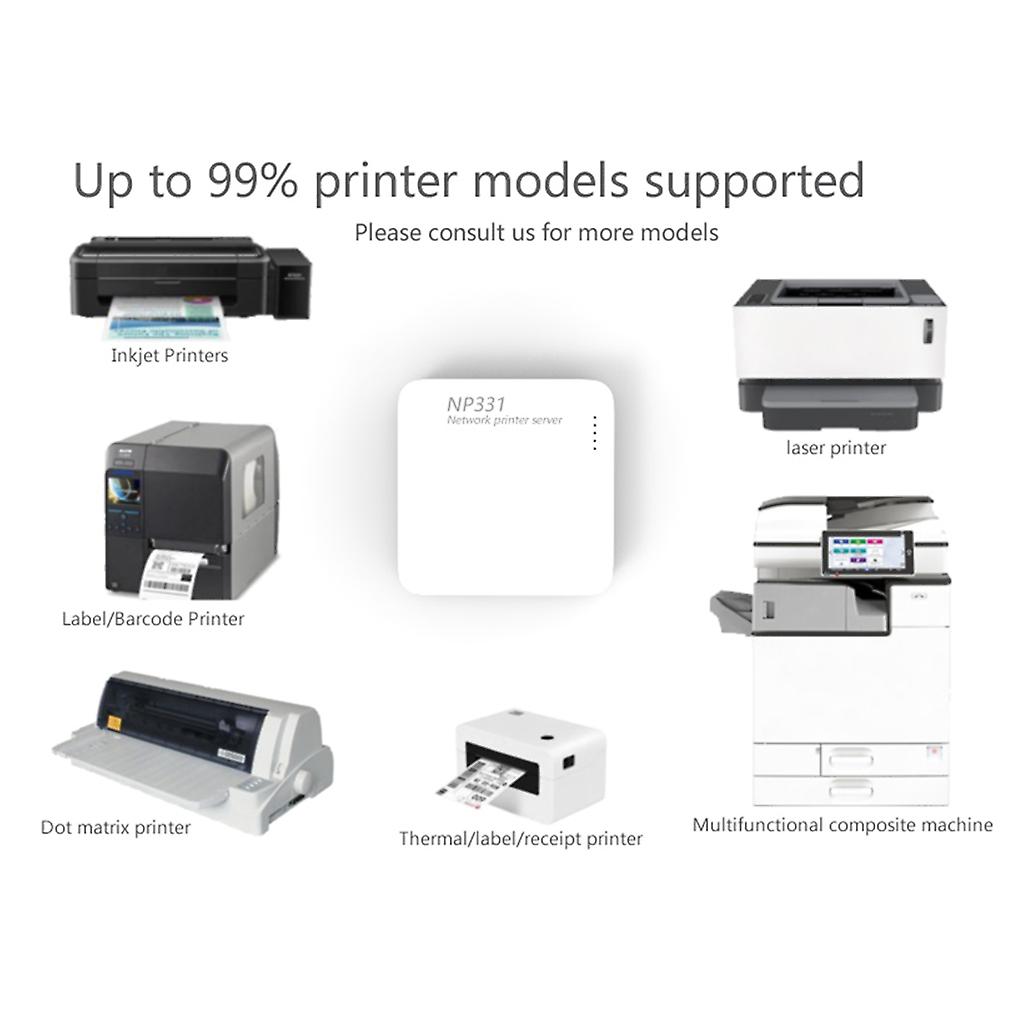 NP330 USB Print Server LAN Wireless Print Server Share Printer with ...