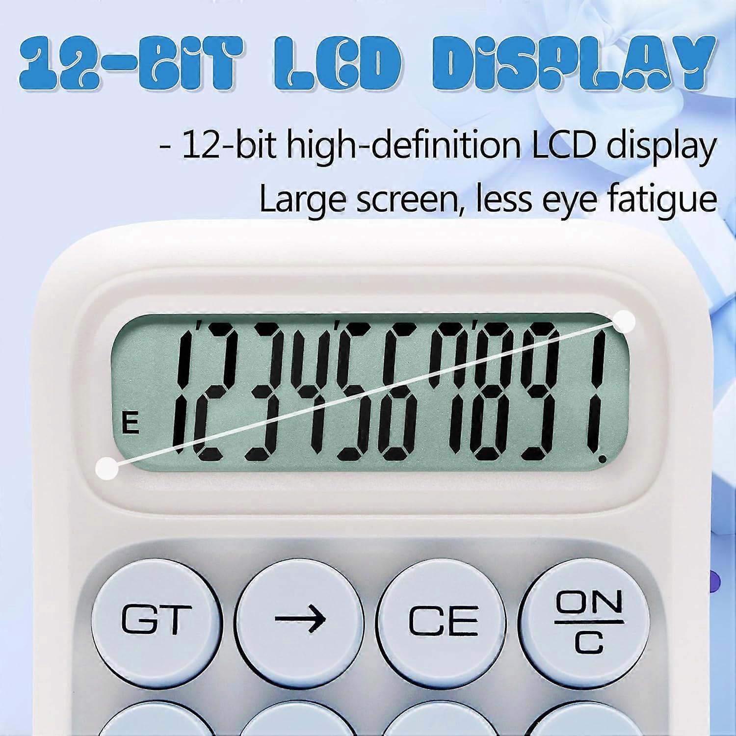 Mechanical Switch Calculator,10 Digits,Large LCD Display,Blue Gradient Desktop Calculator Big ...