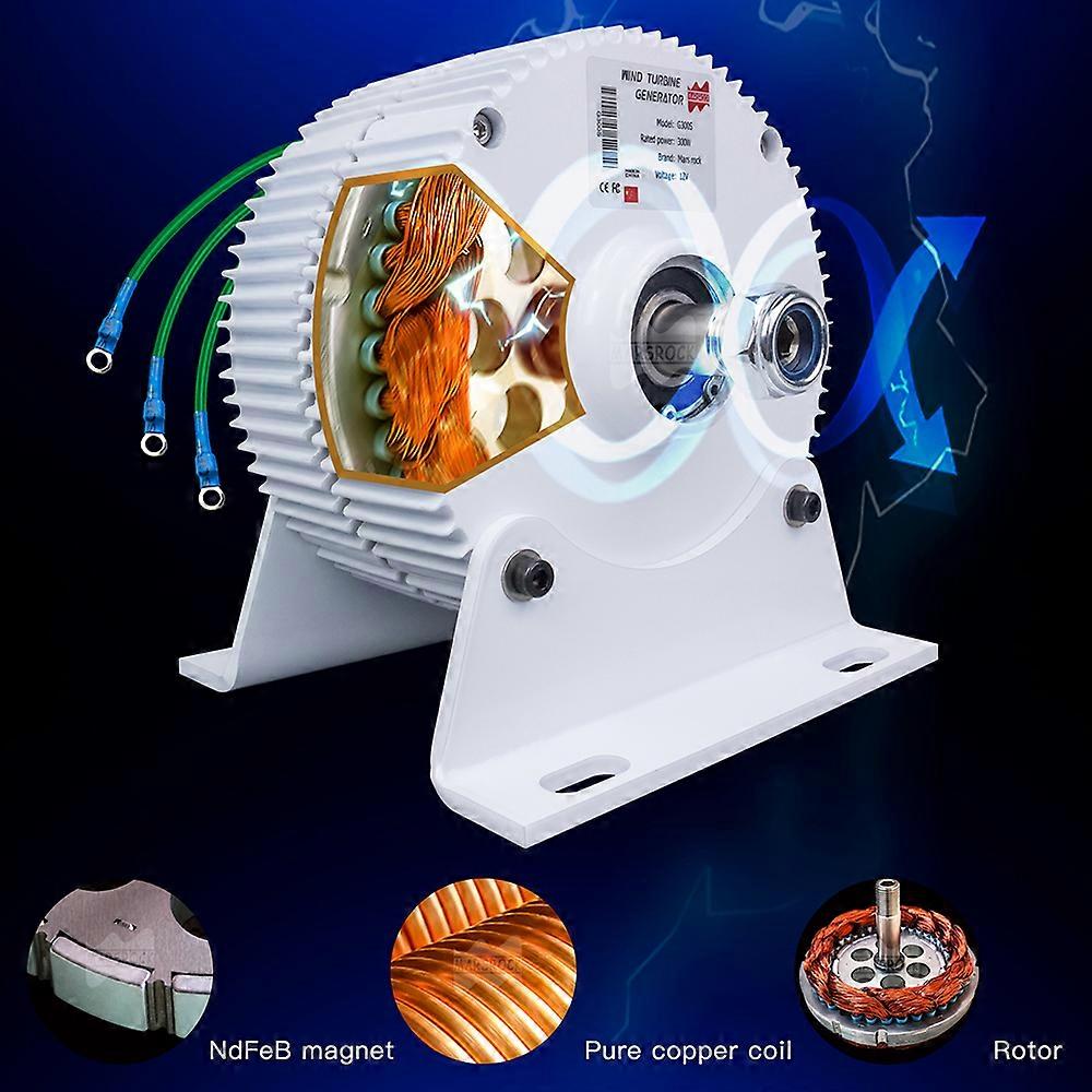 300w 400wac12v 24v Permanent Magnet Generator With Base And Controller ...