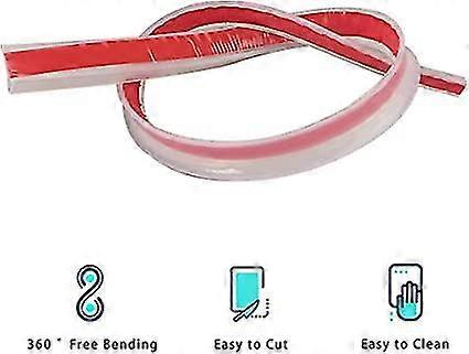 2m Silicone Shower Threshold Water Dam Wet Room Floor Barrier, Shower ...