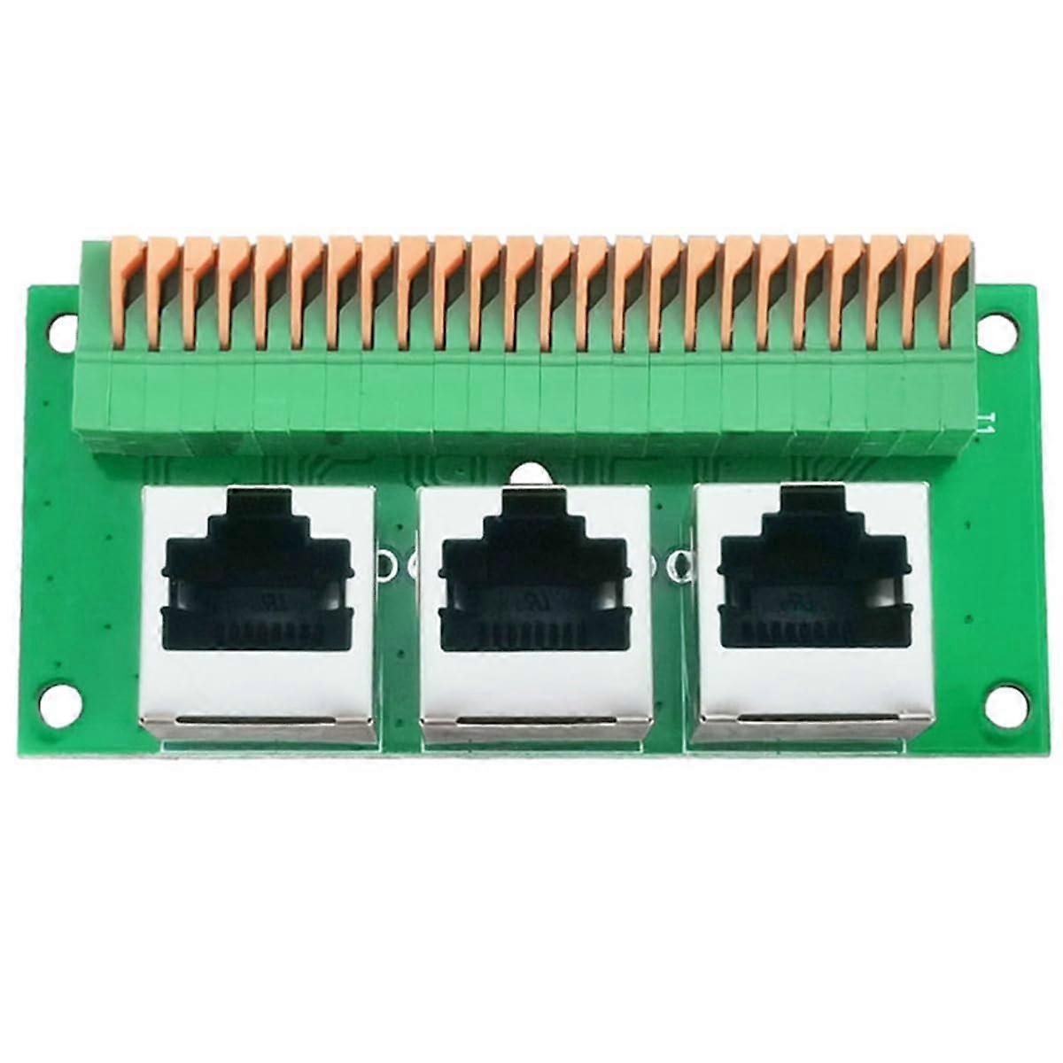 RJ45 Female Breakout Board,Solderless RJ45 to 8Pin Quick Spring ...