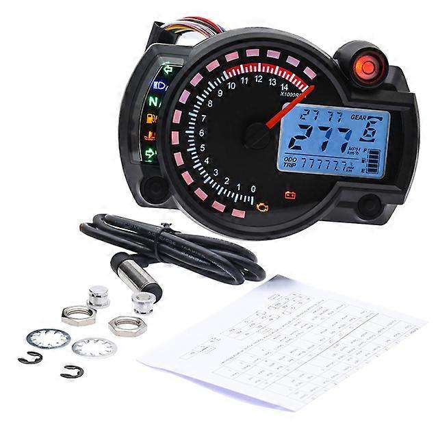Universal LCD Digital Motorcycle RX2N Odometer Speedometer Meter ...
