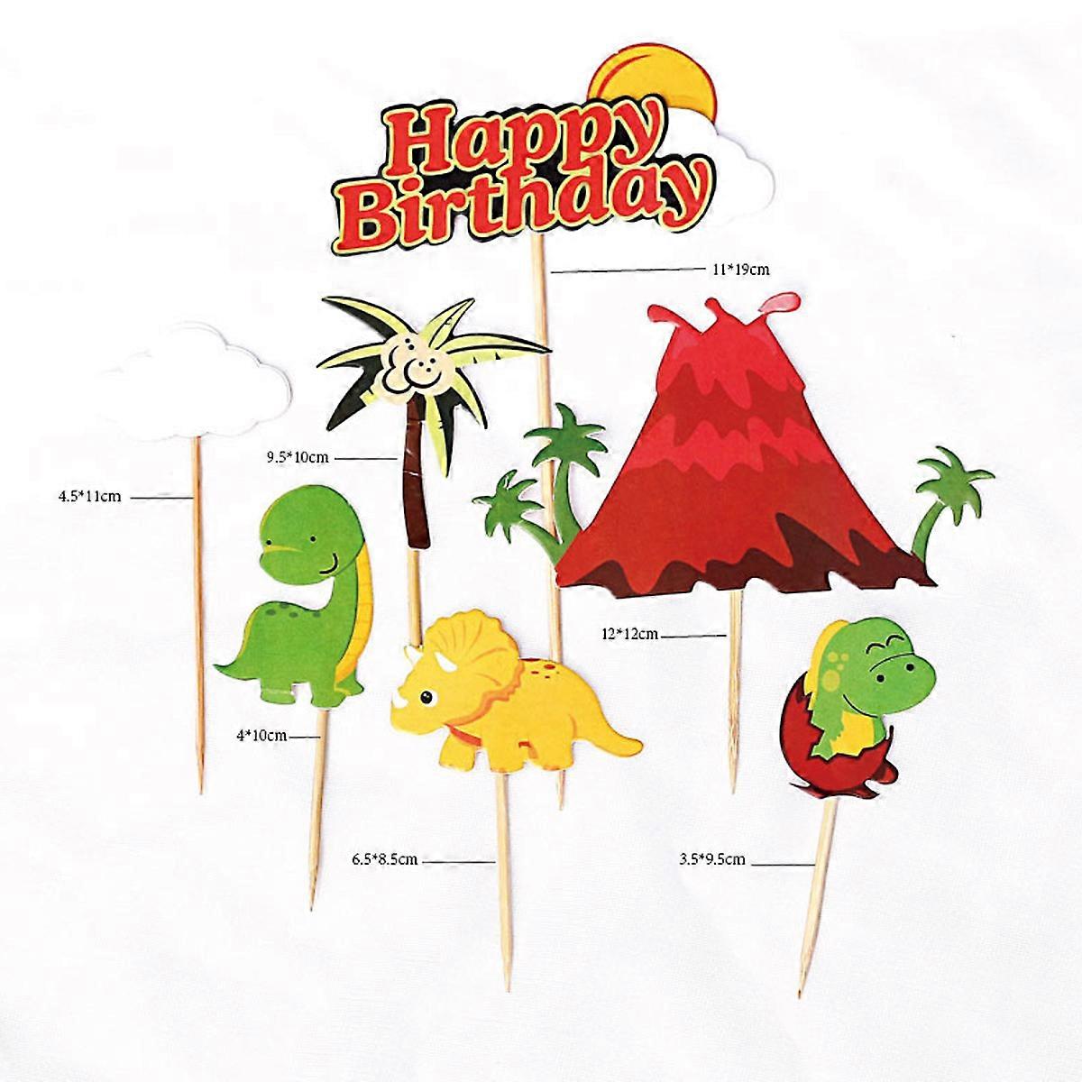 Baby Dinosaur Cake plug-in, Glitter Dinosaur Child birthday cupcake ...