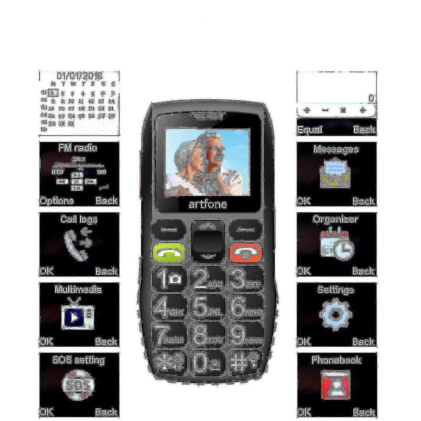 2G Mobile Phones For Elderly Senior Mobile Phones With Sos Button Big ...